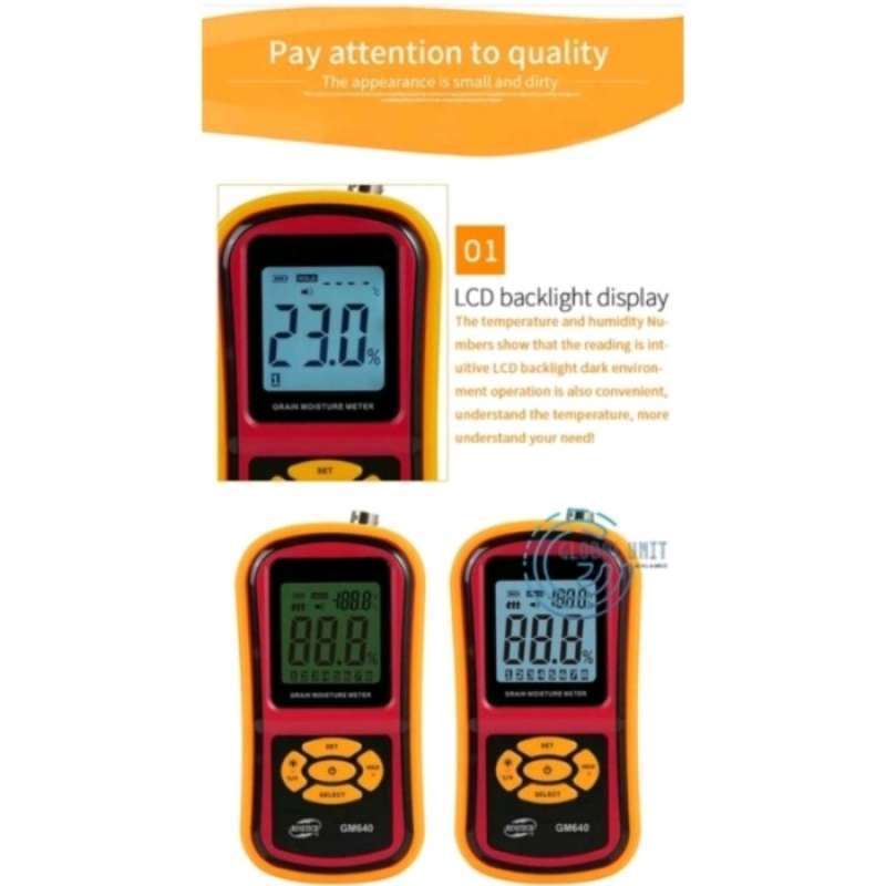 Promo Gm640 Grain Moisture Meter Alat Ukur Kandungan Air Padi Biji ...
