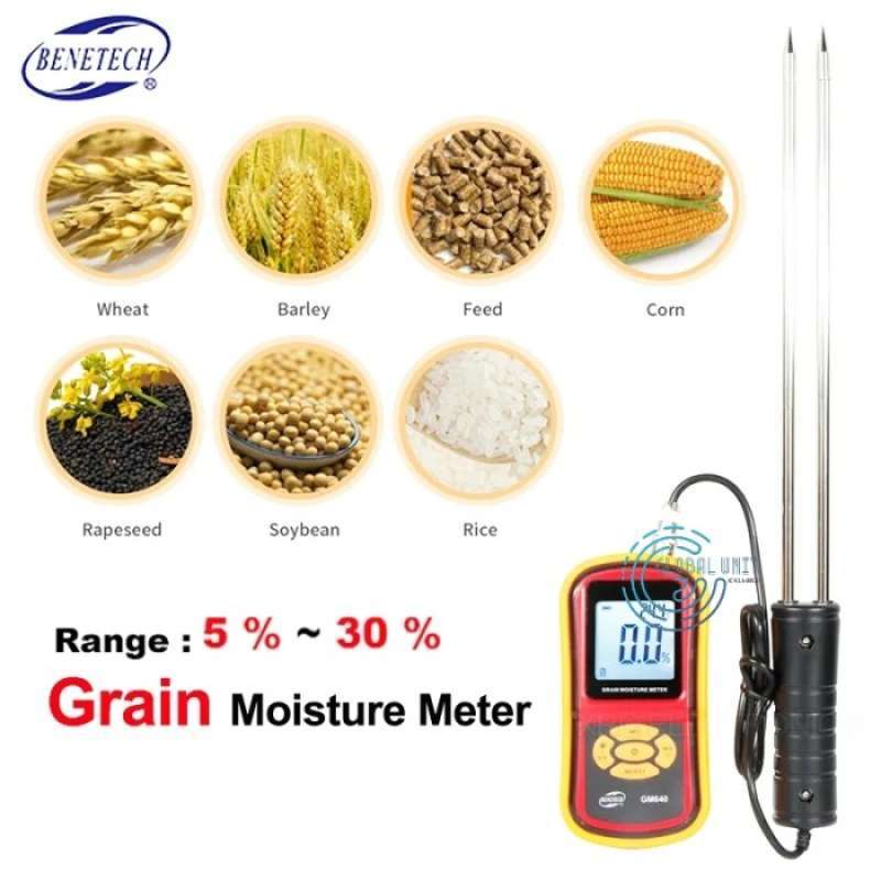 Promo Gm640 Grain Moisture Meter Alat Ukur Kandungan Air Padi Biji ...