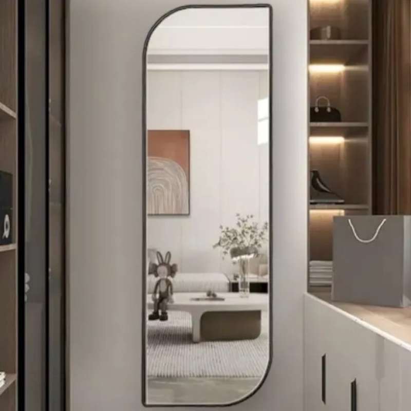 Jual Cermin Full Body List Hitam Minimalis Aesthetic / Cermin Full ...