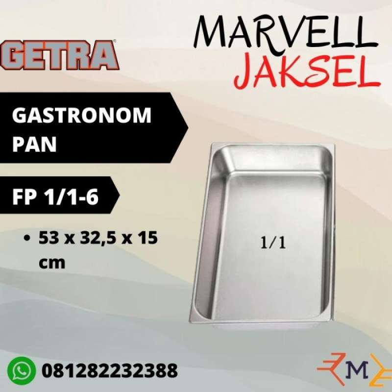 Promo Gastronom Pan Getra Fp 1/1-6 Loyang Persegi Makanan Stainless ...