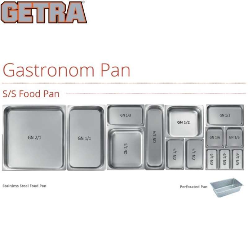 Promo Gastronom Pan Getra Fp 1/1-6 Loyang Persegi Makanan Stainless ...