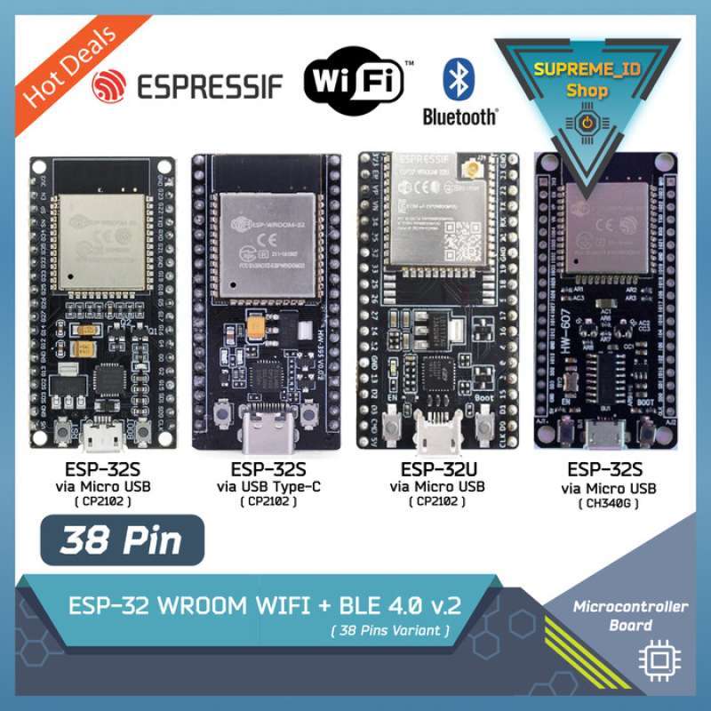 Promo Esp32 Esp-32 Wroom Wifi + Ble Iot Development Board (38pin) Cp2102 - Esp32s Type-c Diskon ...