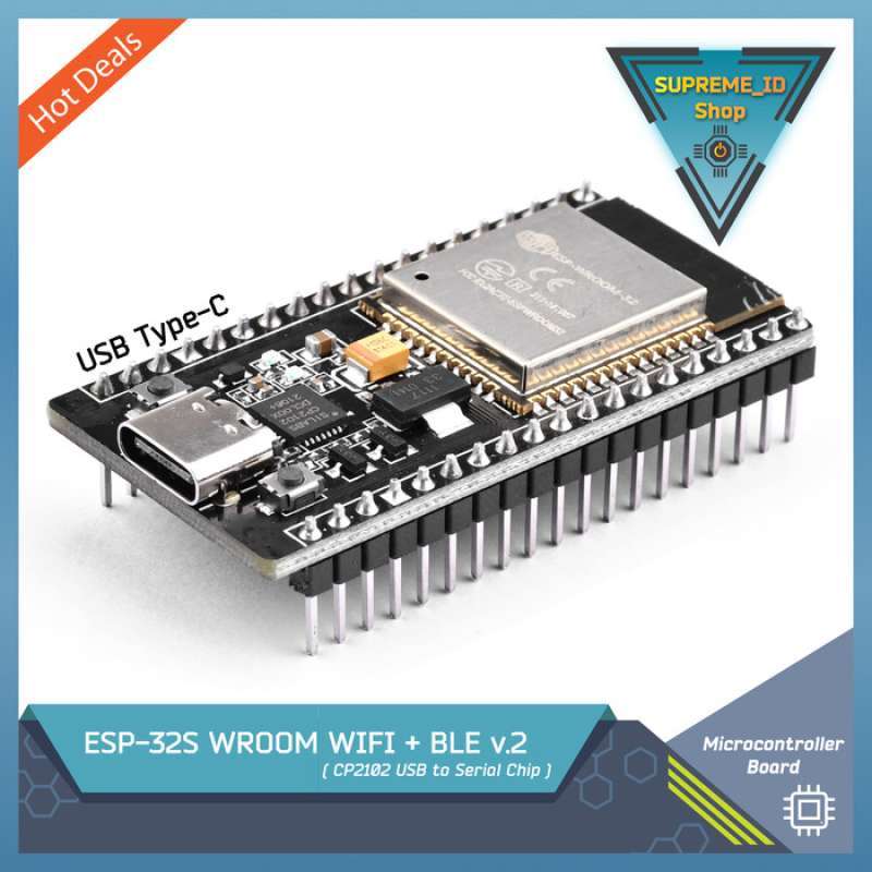 Promo Esp32 Esp 32 Wroom Wifi Ble Iot Development Board 38pin Cp2102 Esp32s Type C Diskon