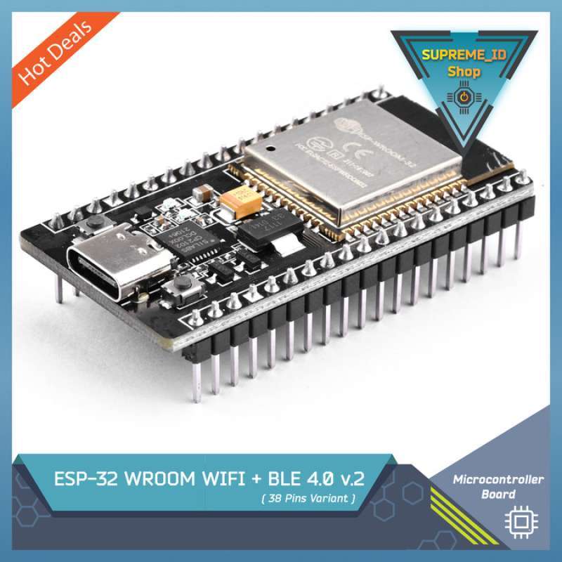Promo Esp32 Esp-32 Wroom Wifi + Ble Iot Development Board (38pin ...