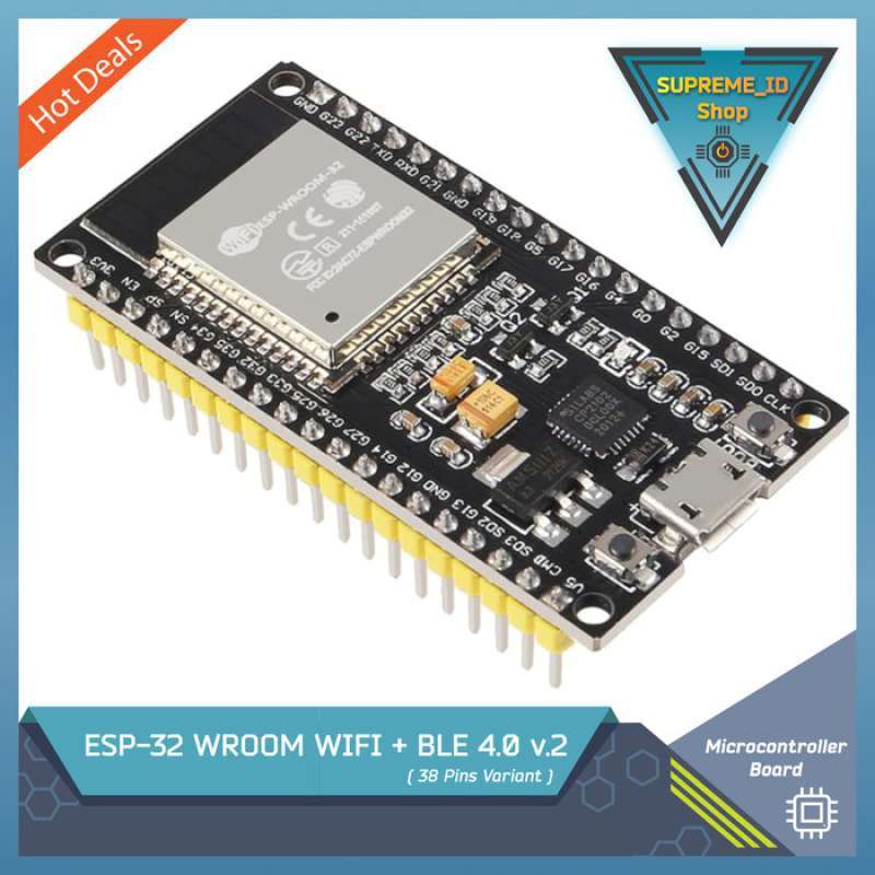 Promo Esp32 Esp-32 Wroom Wifi + Ble Iot Development Board (38pin ...