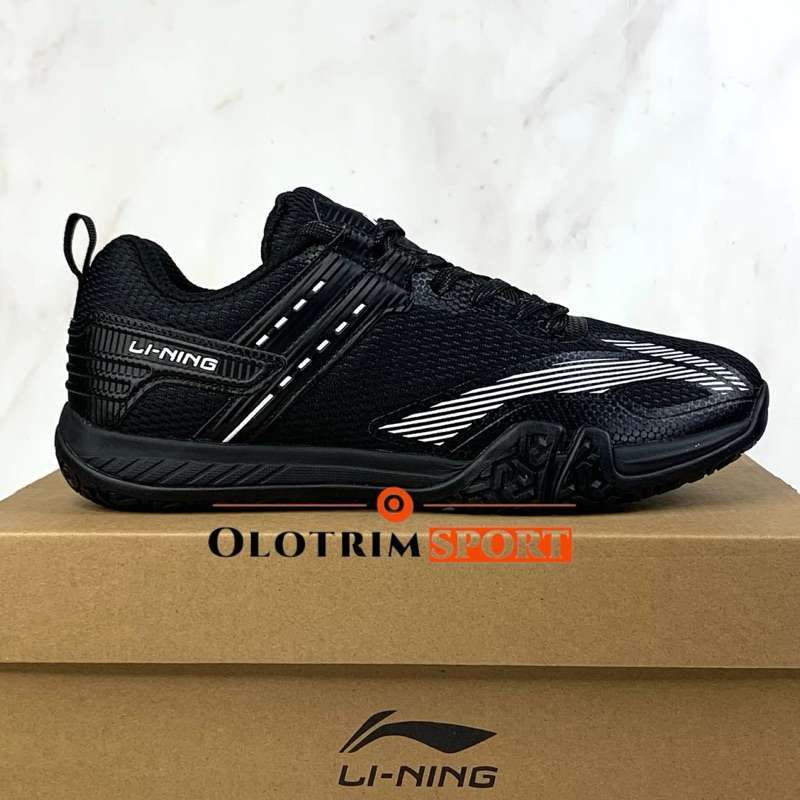 Jual Sepatu Badminton Lining Saga Lite 8 Viii Original - Black White 41 ...