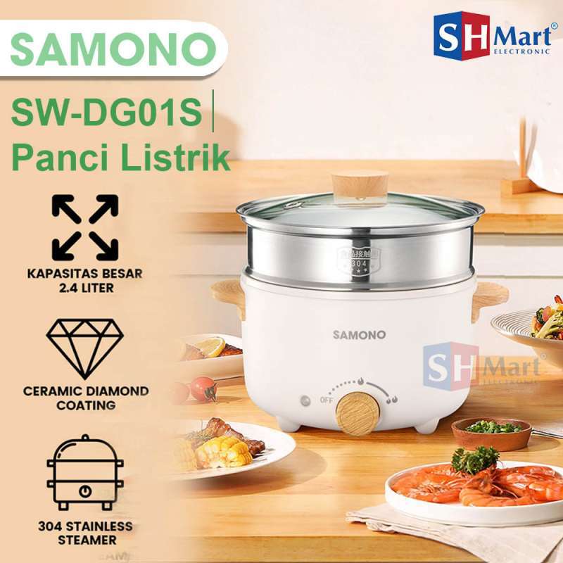 Jual Panci Kukusan Elektrik Samono Kapasitas 4 Liter Teflon Keramik ...