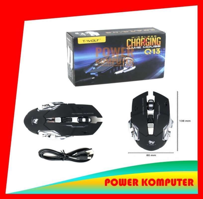 Promo T-wolf Optical Mouse Wireless 2400dpi 2.4g Gaming Mouse ...