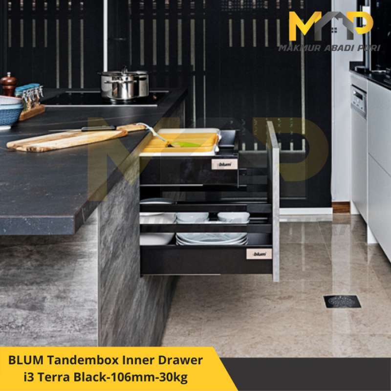 Promo Blum Tandembox Inner Drawer I3 106mm - 30kg Bm Baru - Terra Black Diskon 5% Di Seller ...