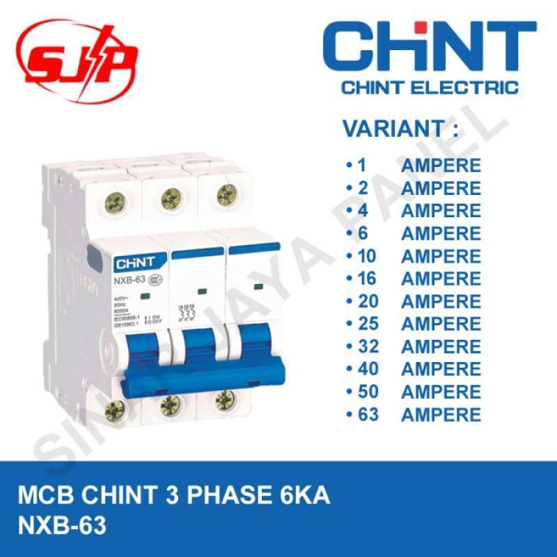 Promo Mcb Chint Nxb-63 3p 6ka 1a 2a 4a 6a 10a 16a 20a 25a 32a 40a 50a 63a - 1a Diskon 50% Di ...