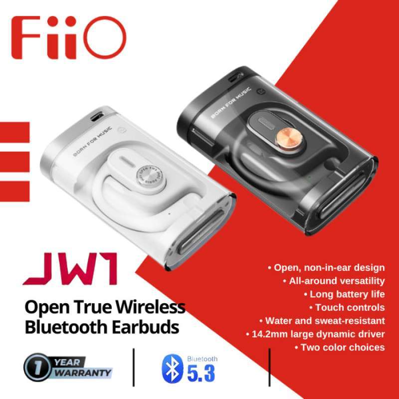 Promo Fiio Jadeaudio Jw1 Open Ear Tws Bluetooth Earbuds Bass Stereo Earphone - White Diskon 50% ...