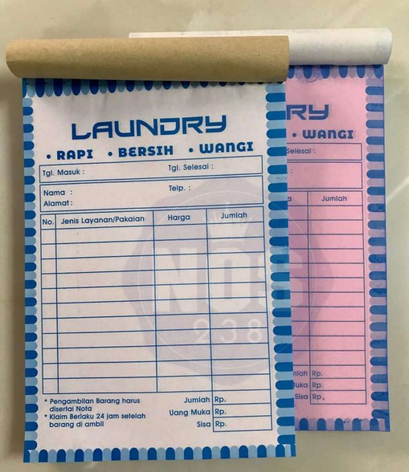 Jual Nota Laundry 2ply 1/4folio Isi 100lembar Di Seller Nos238 - Wijaya ...