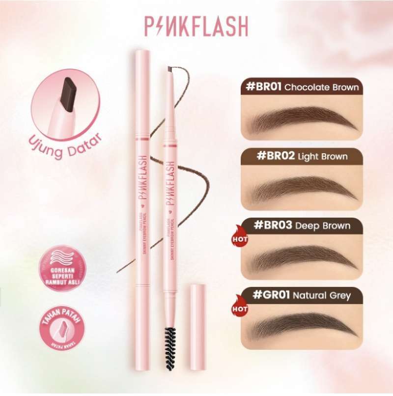 Promo Pinkflash 1mm Micro Fine Eyebrow Pencil - Ujung Datar Smooth ...