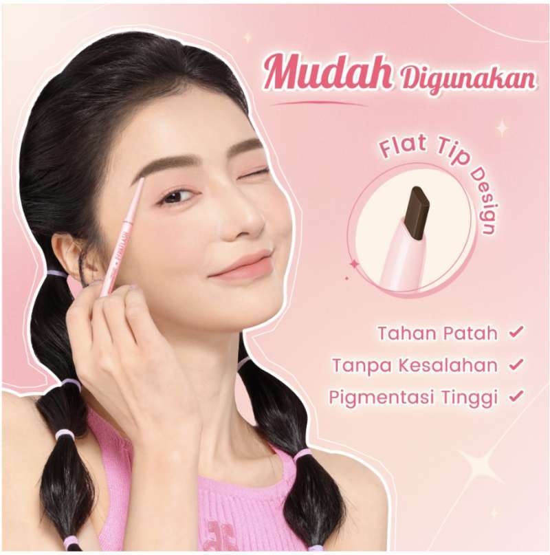 Promo Pinkflash 1mm Micro Fine Eyebrow Pencil - Ujung Datar Smooth ...