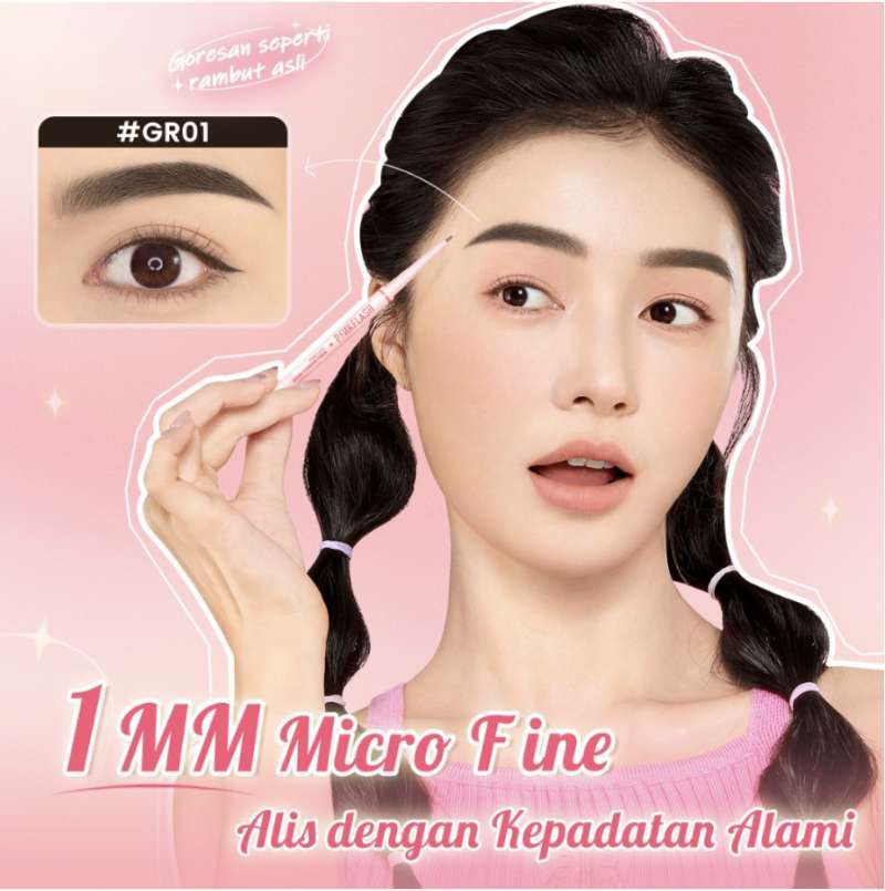 Promo Pinkflash 1mm Micro Fine Eyebrow Pencil - Ujung Datar Smooth ...