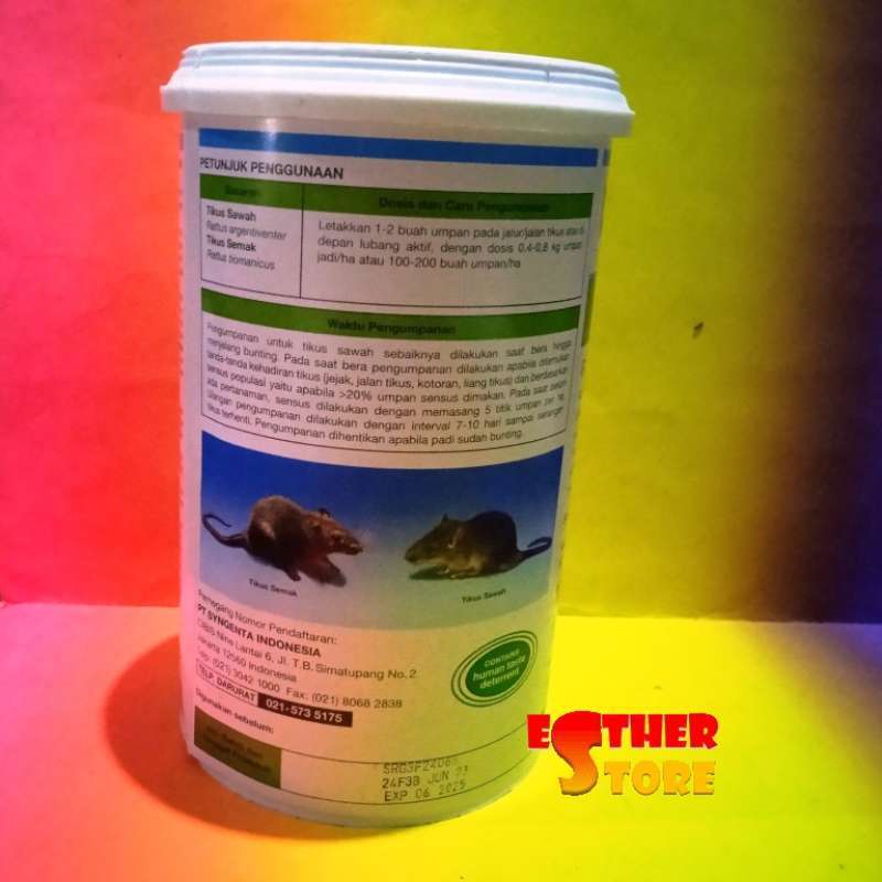 Jual Racun Tikus Siap Pakai Klerat 0,005 Bb 1 Kg Rodentisida Brodifakum ...