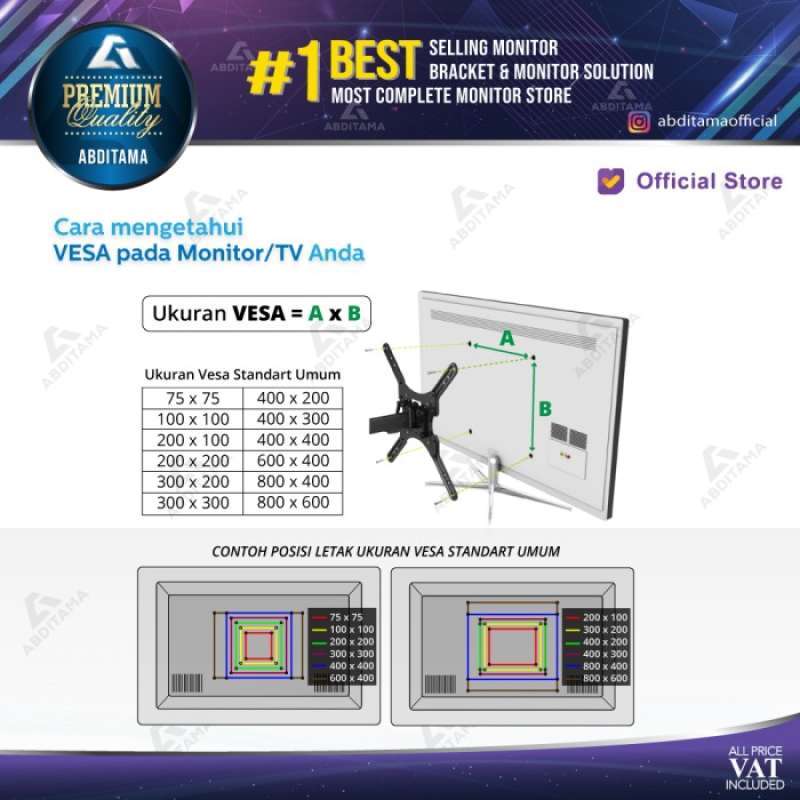 Promo Bracket Meja Lcd Led Tv 2 Monitor 13 - 27 Oximus Hydra Zd1124 ...