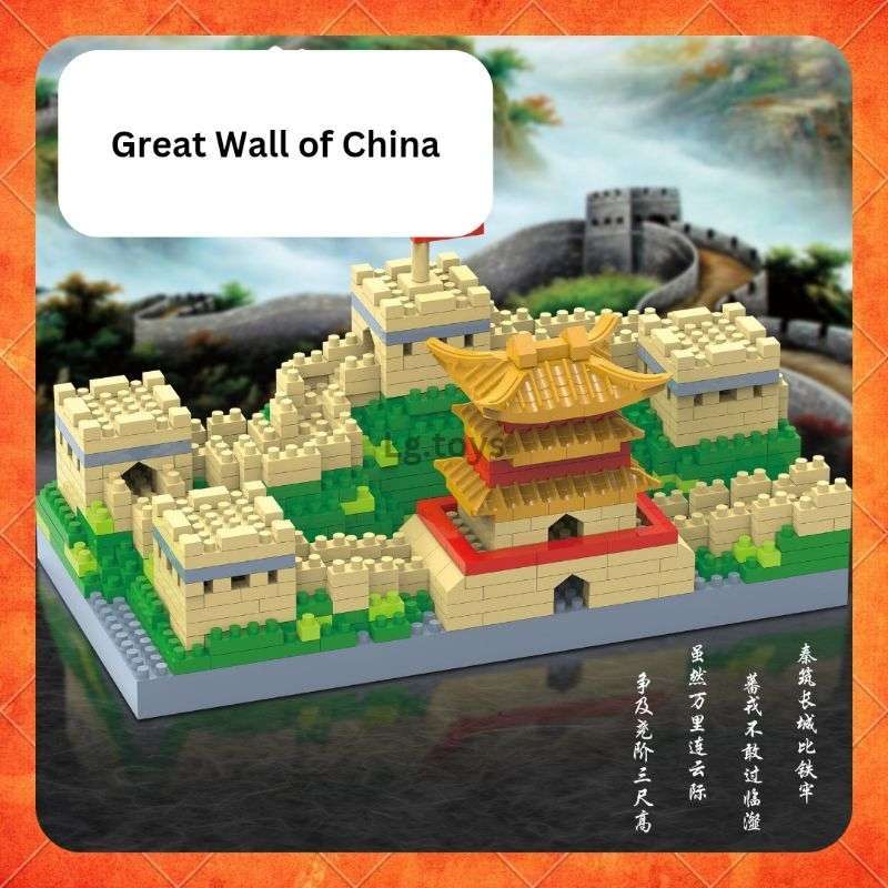 Promo [070] Chinese Great Wall Building Brick Diy Micro Partikel Blok ...