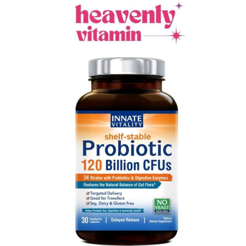 Promo Innate Vitality 3-in-1 Probiotics 120 Billion Cfus 34 Strains-30 ...