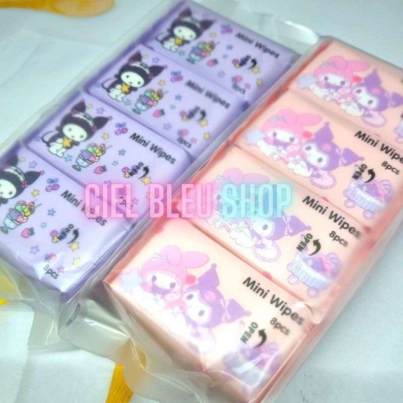 Promo Mini Wipes Tissue Tisu Basah Model Sanrio Kuromi Travel Tisu ...