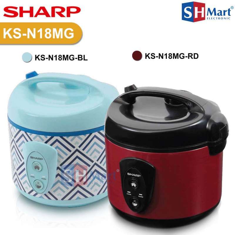 Jual Rice Cooker Sharp Kapasitas 1,8 Liter Ksn-18mg Bl/rd 400 Watt ...