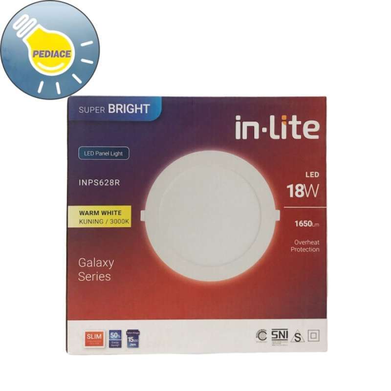 Promo Lampu Led Panel Light Bulat 18w Inlite Inbow Sni - Warm White ...