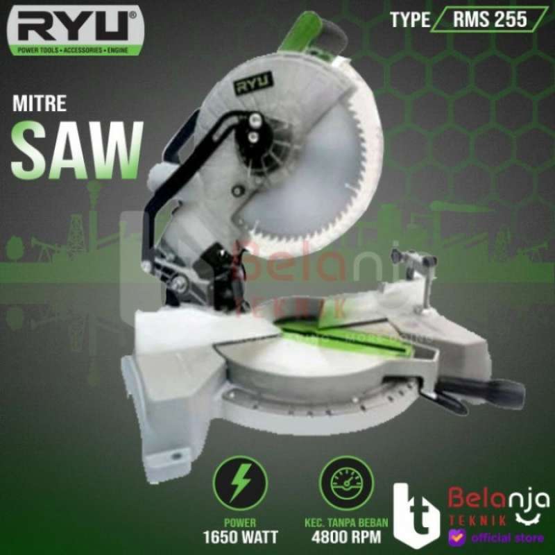 Promo Ryu Mitre Saw Rms-255 10 Inch 1650 Watt Mesin Potong Alumunium ...