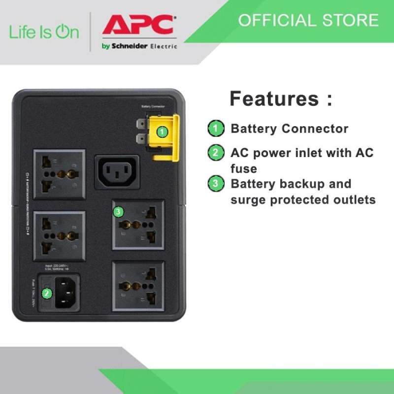 Promo Apc Ups Easy Bvx1200li-ms / Bvx1200lims 1200va 650w Universal Socket Diskon 48% Di Seller ...