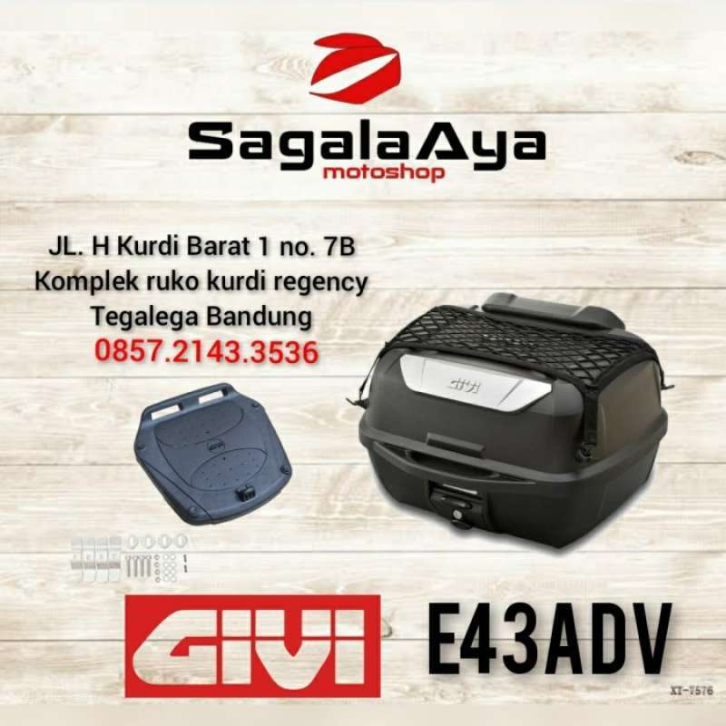 Promo Top Box Motor Givi E43 Nml - Adv Pengganti E20 Diskon 23% Di ...
