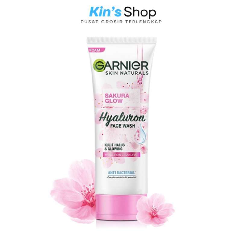 Jual Garnier Sakura Glow Hyaluron Super Whip Foam Facial Wash Busa ...