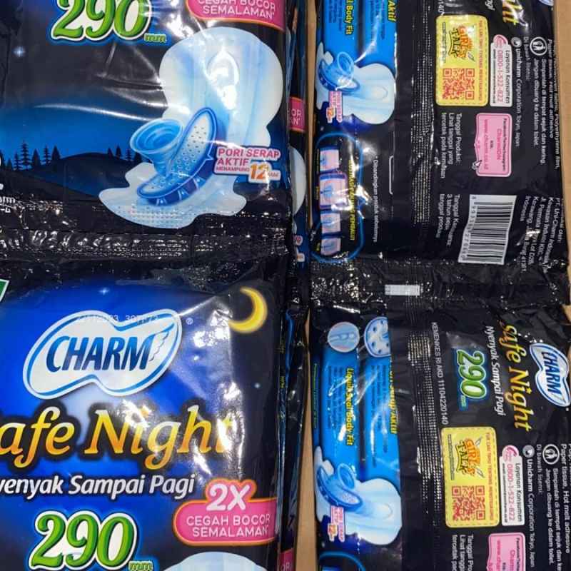 Jual Pembalut Charm Safe Night Wing 29 Cm Kemasan Sachet Di Seller ...