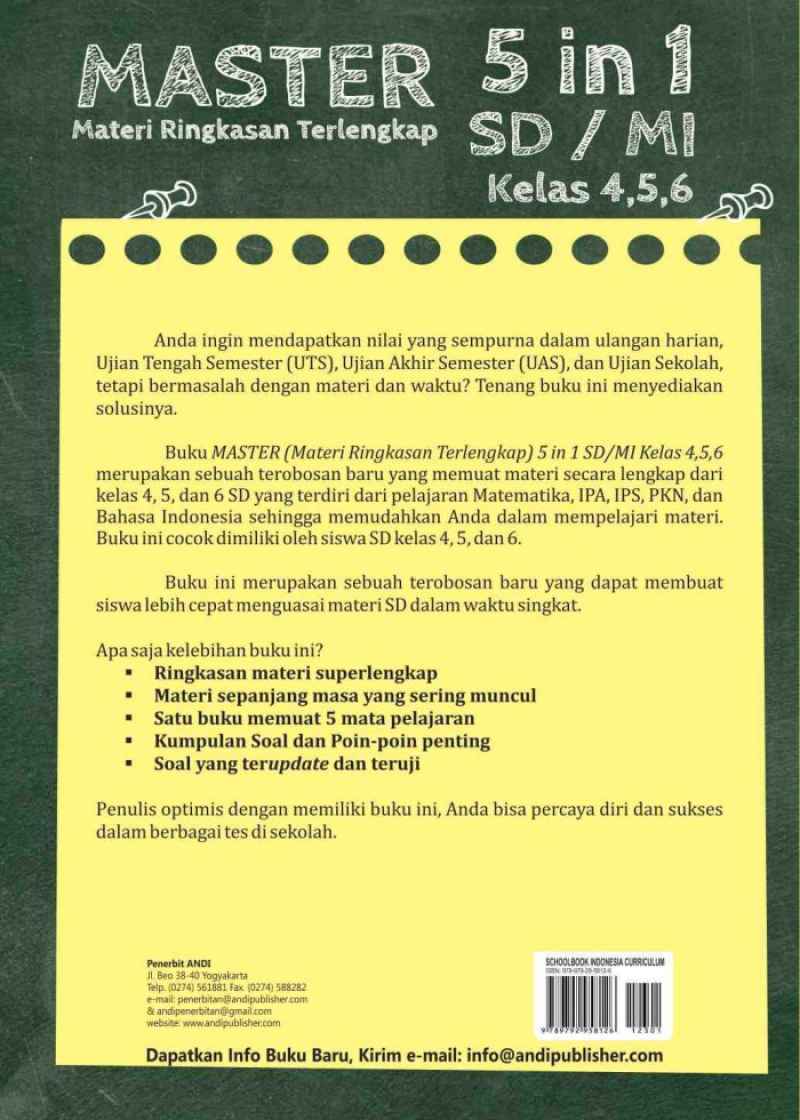Promo Bukuori Master, Materi Ringkasan Terlengkap 5 In 1 Sd4,5,6 (matematik Diskon 28% Di Seller ...