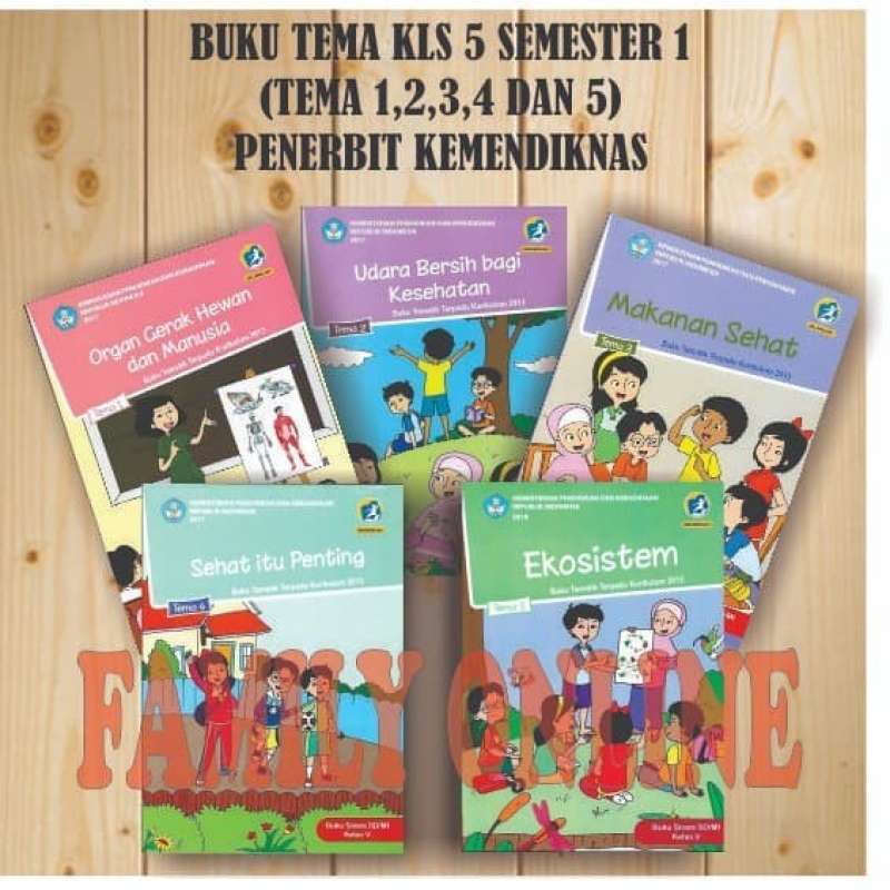 Promo Buku Tema Kelas 5 Sd Tema 12345 Semester 1 Penerbit Kemendiknas Diskon 28% Di Seller Huka ...
