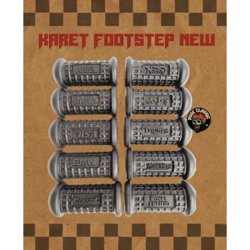 Promo Karet Footstep Motor Klasik Custom Dll Model Terbaru Diskon 23% ...