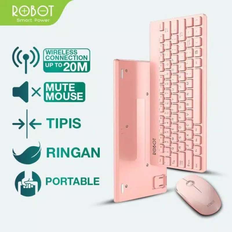 Promo 100% Produk Ori Keyboard Wireless Gaming And Mouse Combo Robot ...