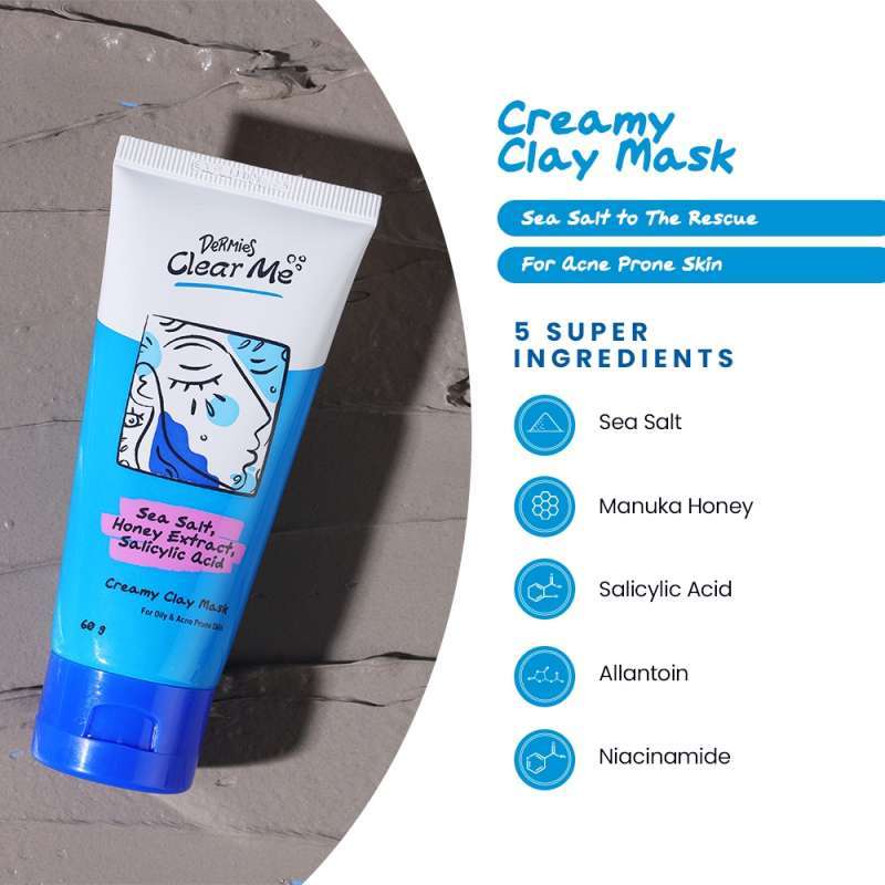 Jual Dermies Clear Me Creamy Clay Mask 60 Gr - Masker Jerawat Di Seller ...