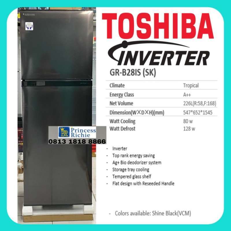 Promo Kulkas Toshiba 2 Pintu Inverter Gr B28is Diskon 23% Di Seller Cuanz Store - Meruya Selatan ...