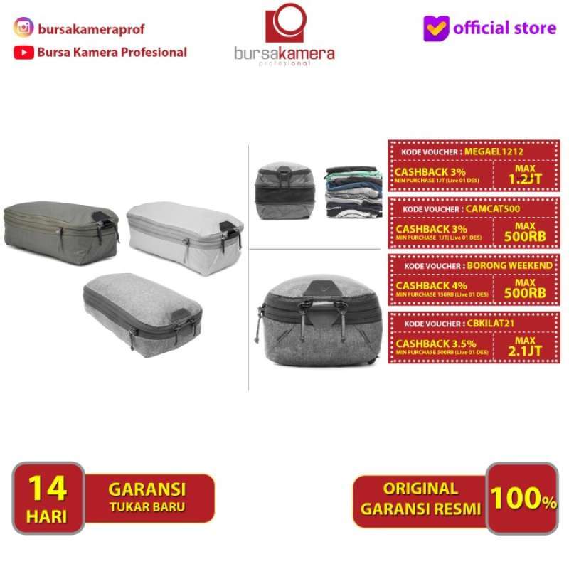 Promo Peak Design Packing Cube Medium Original Resmi Segel (small) Diskon 33% Di Seller Aqmar ...