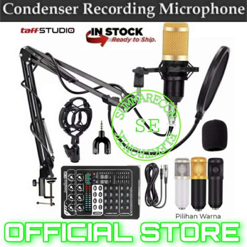 Promo Paket Mic Condenser Bm 800 With Soundcard Youtuber Bigo Recording ...