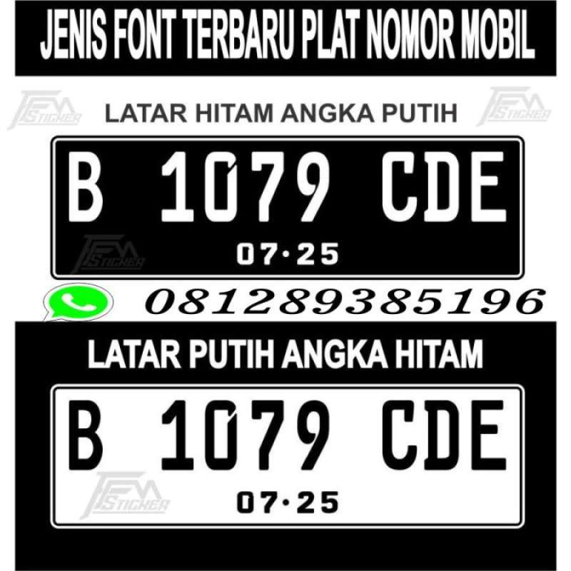 Promo Stiker Cutting Sticker Plat Nomor Nomer Mobil Font Huruf Angka ...