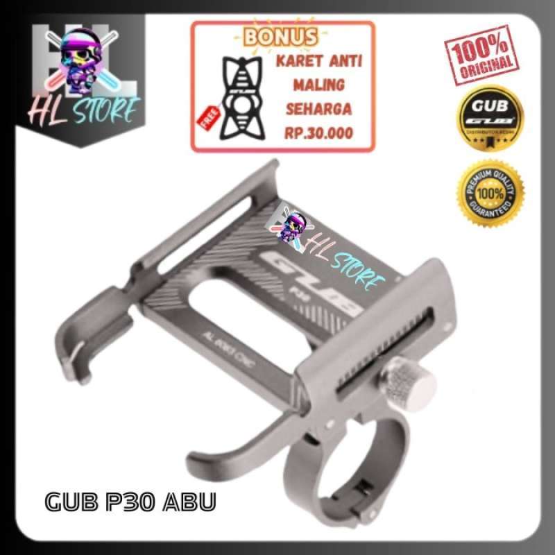 Promo Gub P30 Holder Hp Motor Dan Sepeda Besi Aluminium Kuat Kokoh Dan Aman - P30 Abu Diskon 50% ...