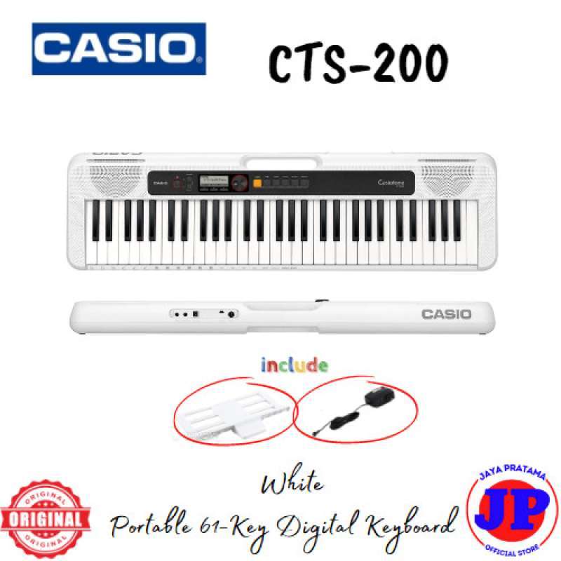 Promo Casio Casiotone Cts200 Portable 61-key Digital Keyboard White Cts ...
