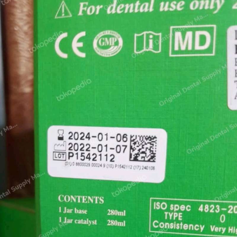 Jual Dental Putty Heavy Body Bahan Cetak Gigi Perfect - F Base Catalyst ...