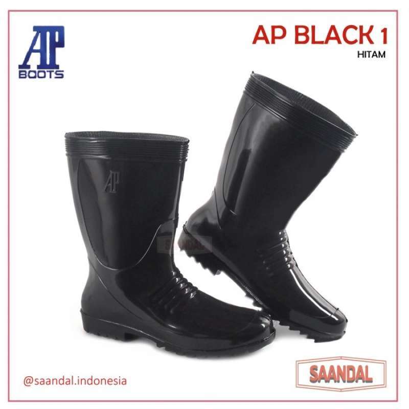 Promo Sepatu Boots Hitam Pendek Ap 1 Apd Safety Sepatu Proyek (bisa ...