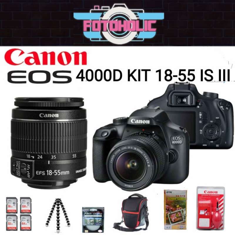 Jual Canon Eos 4000d Kit 18-55 Is Iii/kamera Canon Eos 4000d Kit18-55 ...