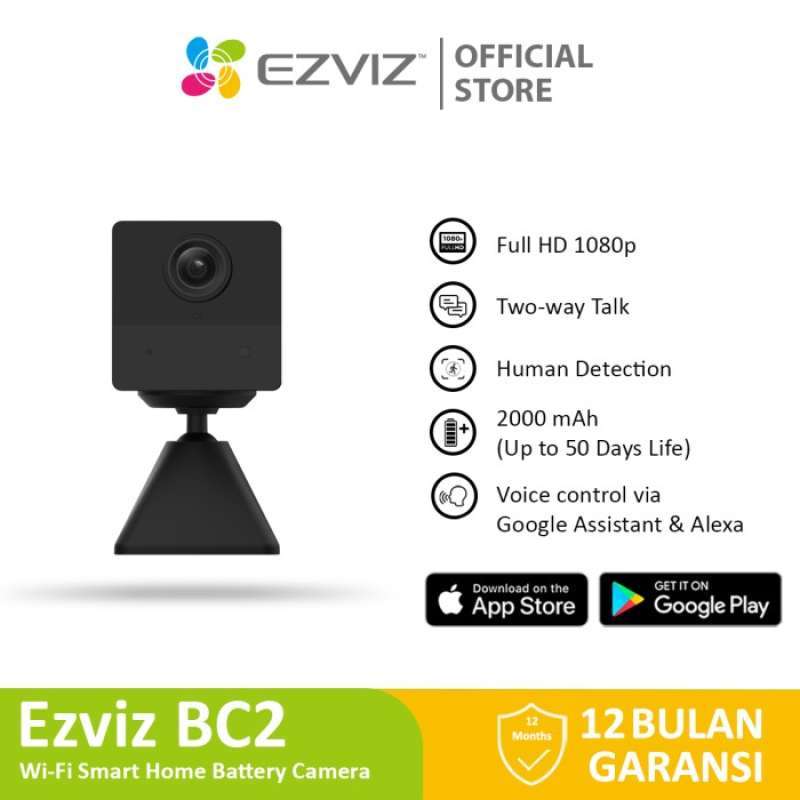 Jual Ezviz Bc2 Smart Home Battery Wifi Ip Camera Cctv Indoor 1080p Di ...