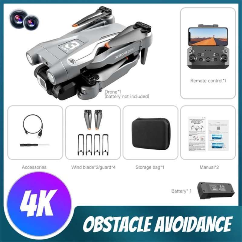 Jual Drone Z908 / Kf610 / I3 Pro Dual Cam 4k Optical Flow Drone Vs E99 K101 - Z908 Max 1batt Di ...