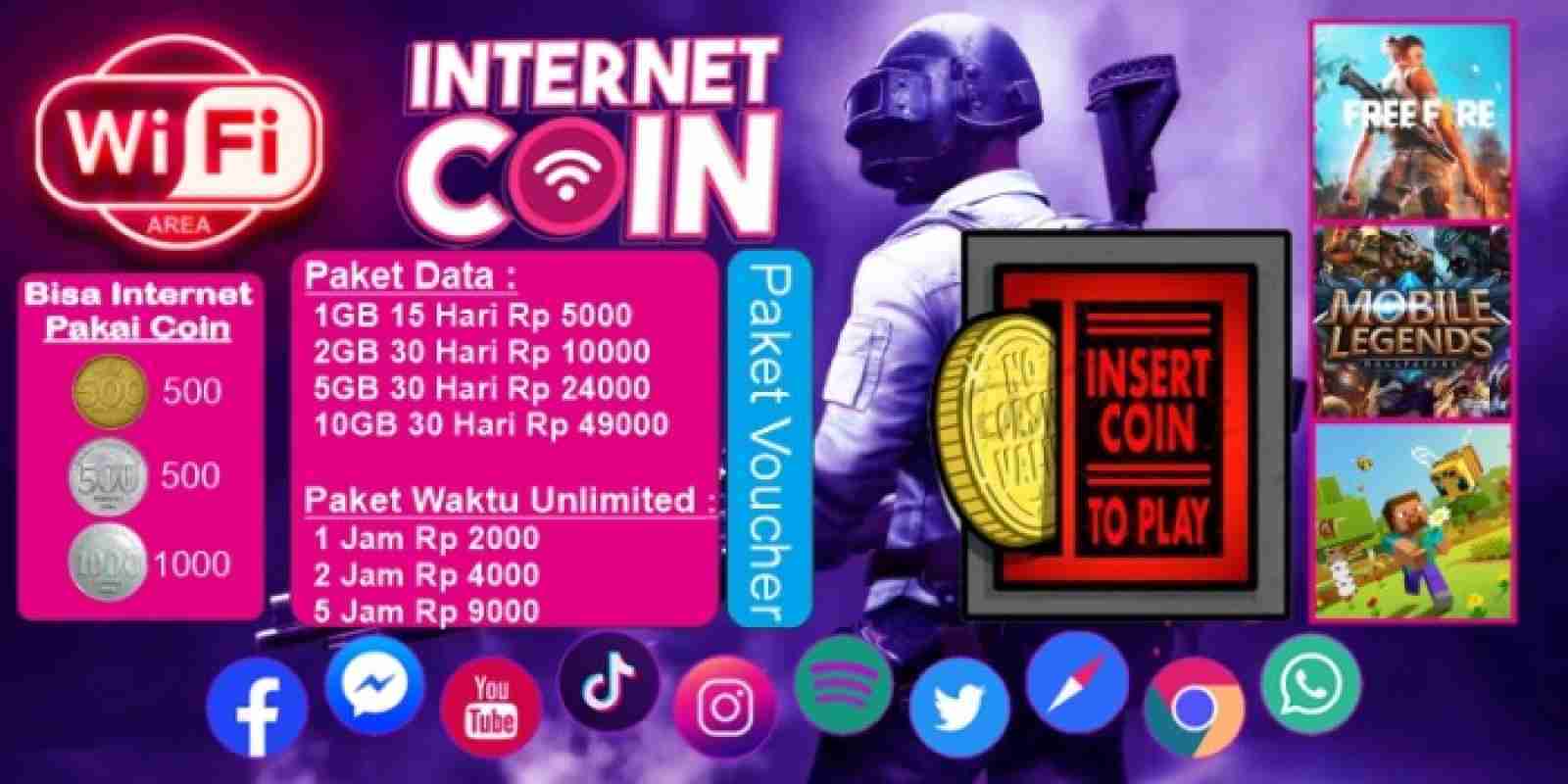 Jual Sticker Panduan Dan Spanduk Gantung Untuk Wifi Coin Di Seller ...