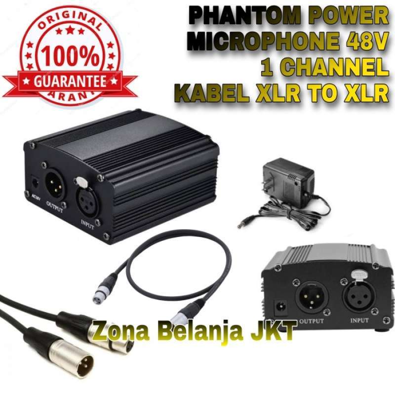 Promo Phantom Power Supply 48v Untuk Mic Condenser 1 With Kabel Diskon ...