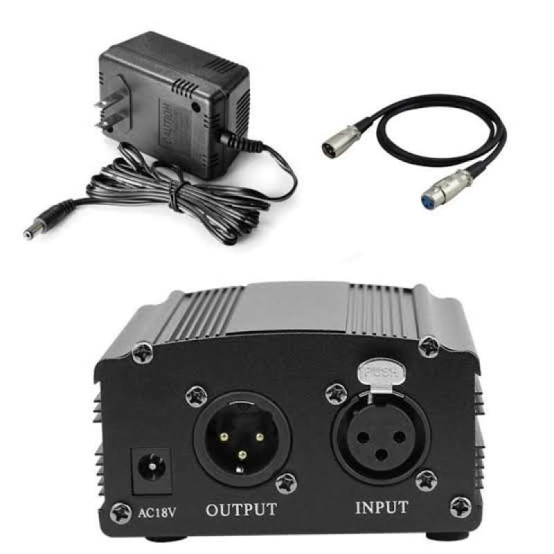 Promo Phantom Power Supply 48v Untuk Mic Condenser 1 With Kabel Diskon ...